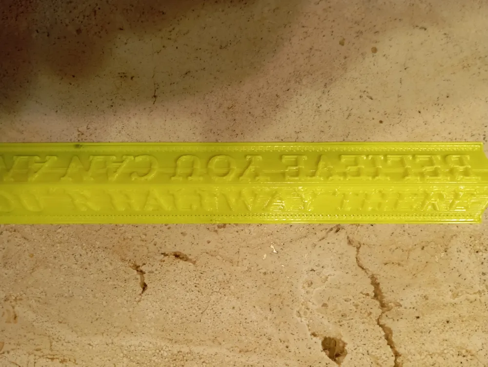 Motivational phrase plaque BELIEVE YOU CAN AND... - Free 3D Print Model ...