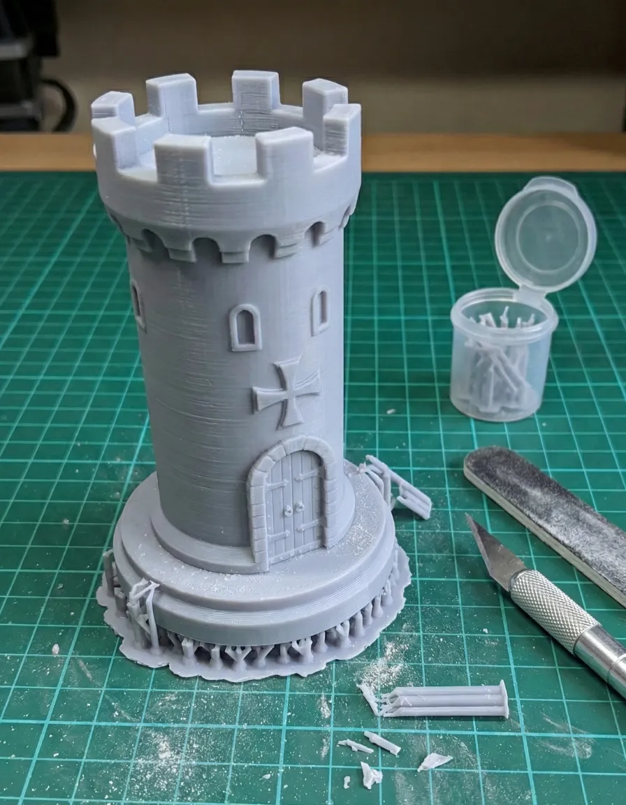 Templar Rook | Medieval Chess Statue - Free 3D Print Model - MakerWorld