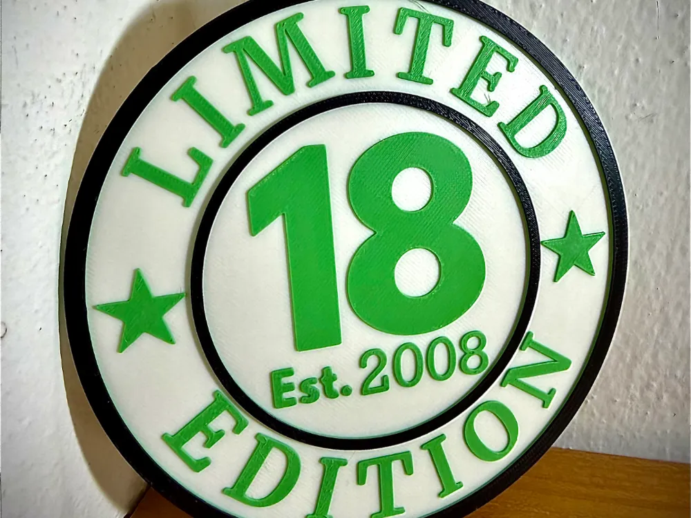 18th Birthday Limited Edition – 2008 | 3D Print - Free 3D Print Model ...