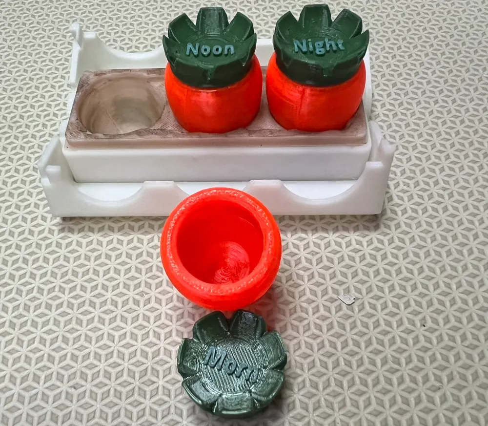 carrot pill box by grwang41 - MakerWorld
