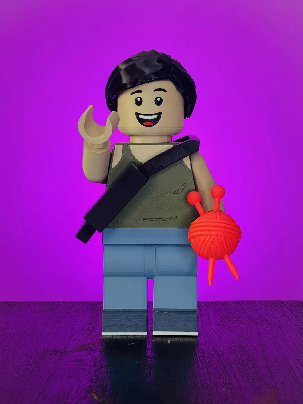 Big Brick Happy Crochet Girl by Bimbowski MakerWorld: Download Free 3D ...
