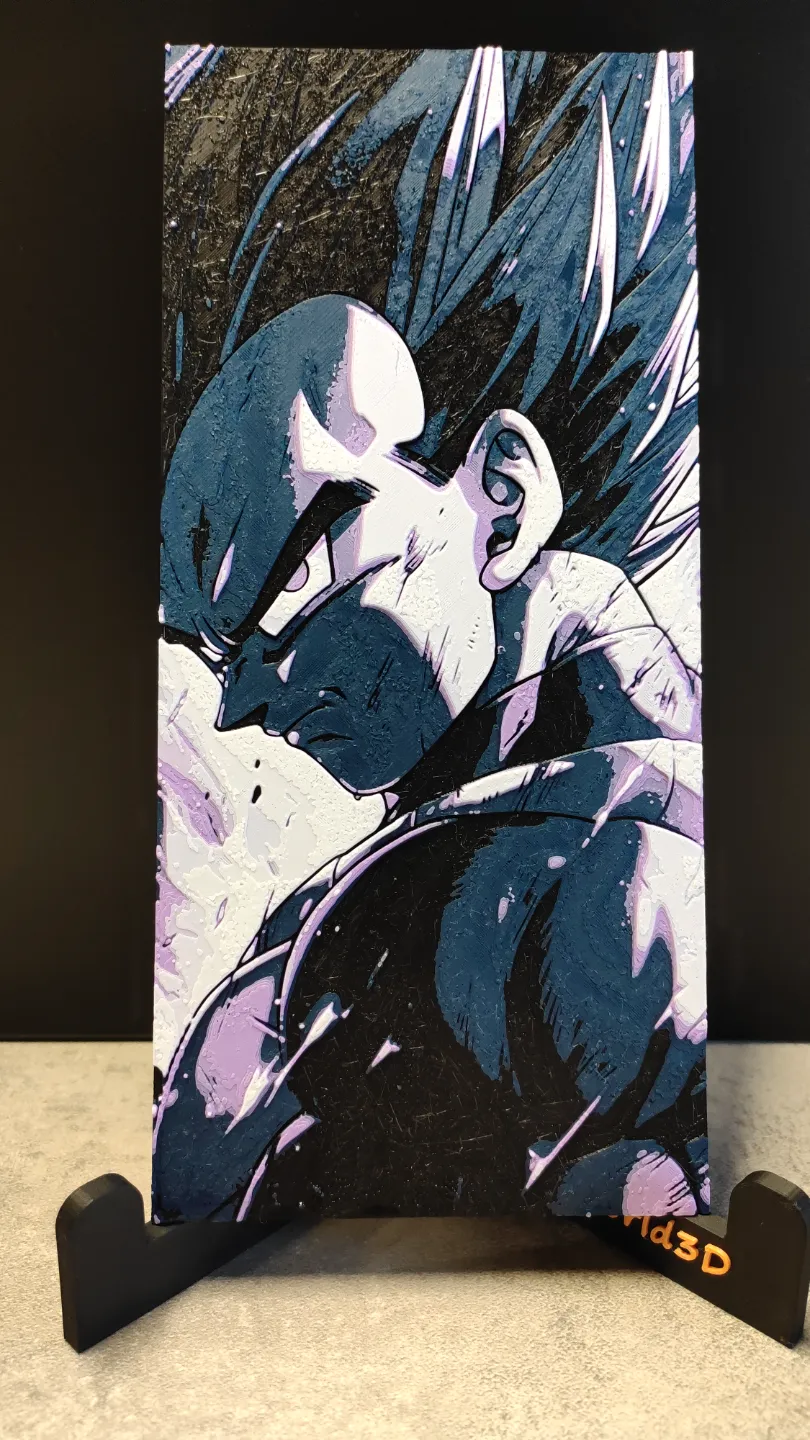Vegeta portrait from DragonBall Z (4 Colors Filament Painting ...