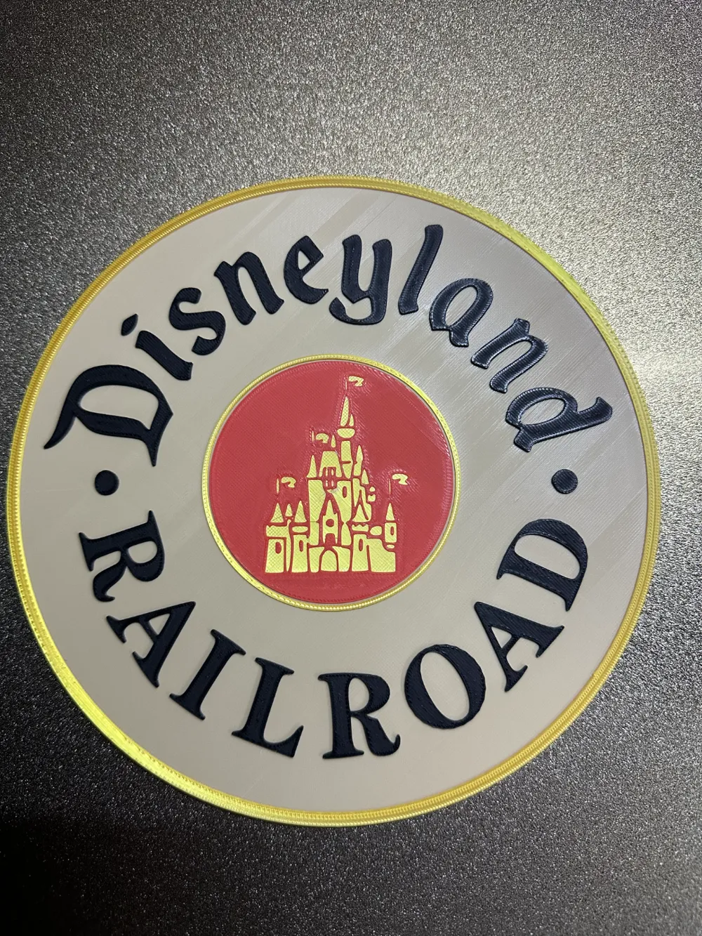 Disneyland Railroad Sign/plate display - Free 3D Print Model - MakerWorld