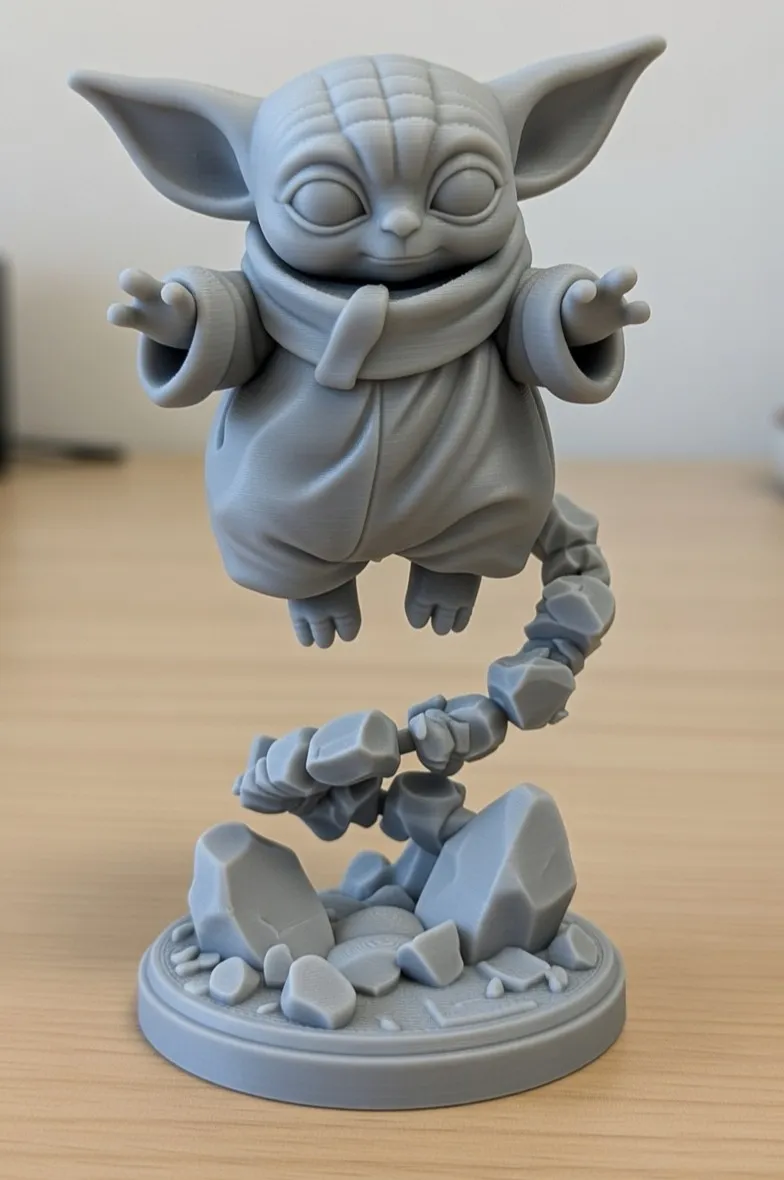 Baby Yoda - Levitating - Optical Effect - Free 3D Print Model - MakerWorld