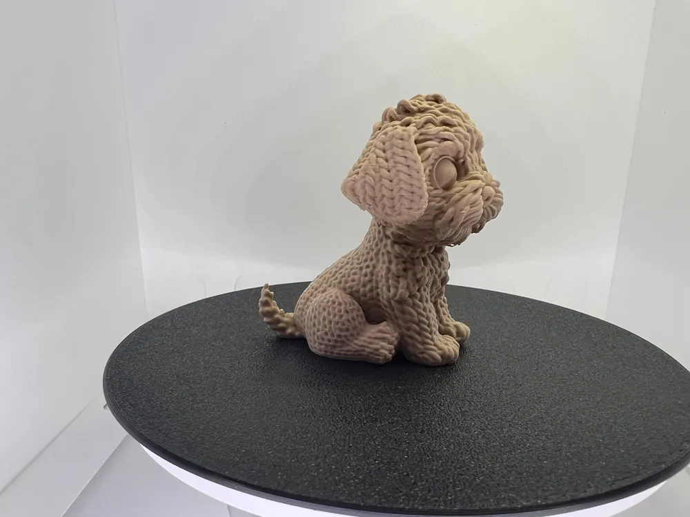 Knit Puppy with a Scruffy Head - Cute - Free 3D Print Model - MakerWorld