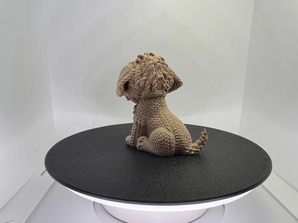 Knit Puppy with a Scruffy Head - Cute - Free 3D Print Model - MakerWorld