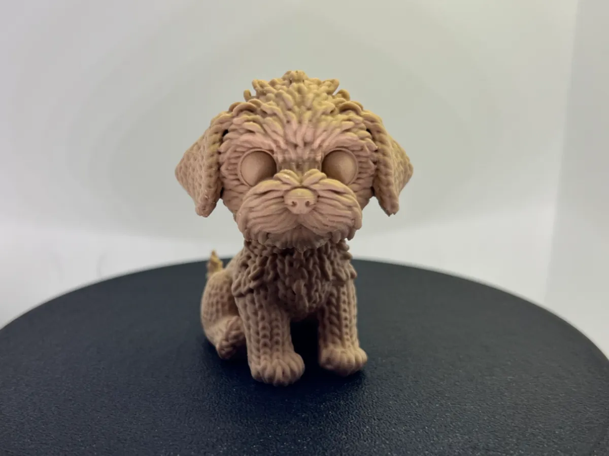 Knit Puppy with a Scruffy Head - Cute - Free 3D Print Model - MakerWorld