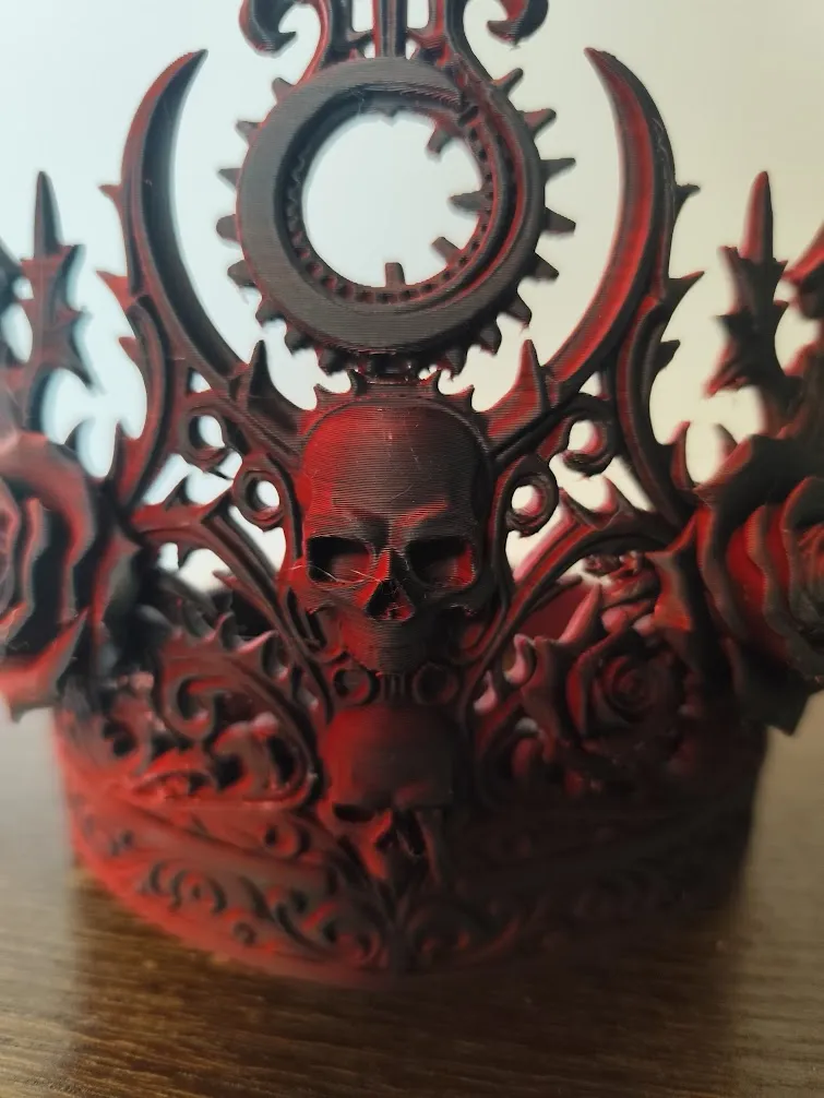 Crimson Eclipse Crown - Free 3D Print Model - MakerWorld