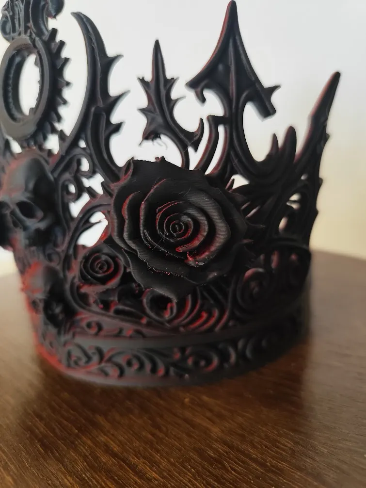 Crimson Eclipse Crown - Free 3D Print Model - MakerWorld