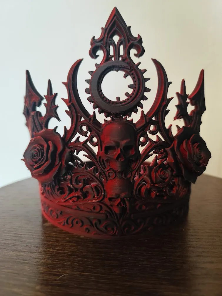 Crimson Eclipse Crown - Free 3D Print Model - MakerWorld