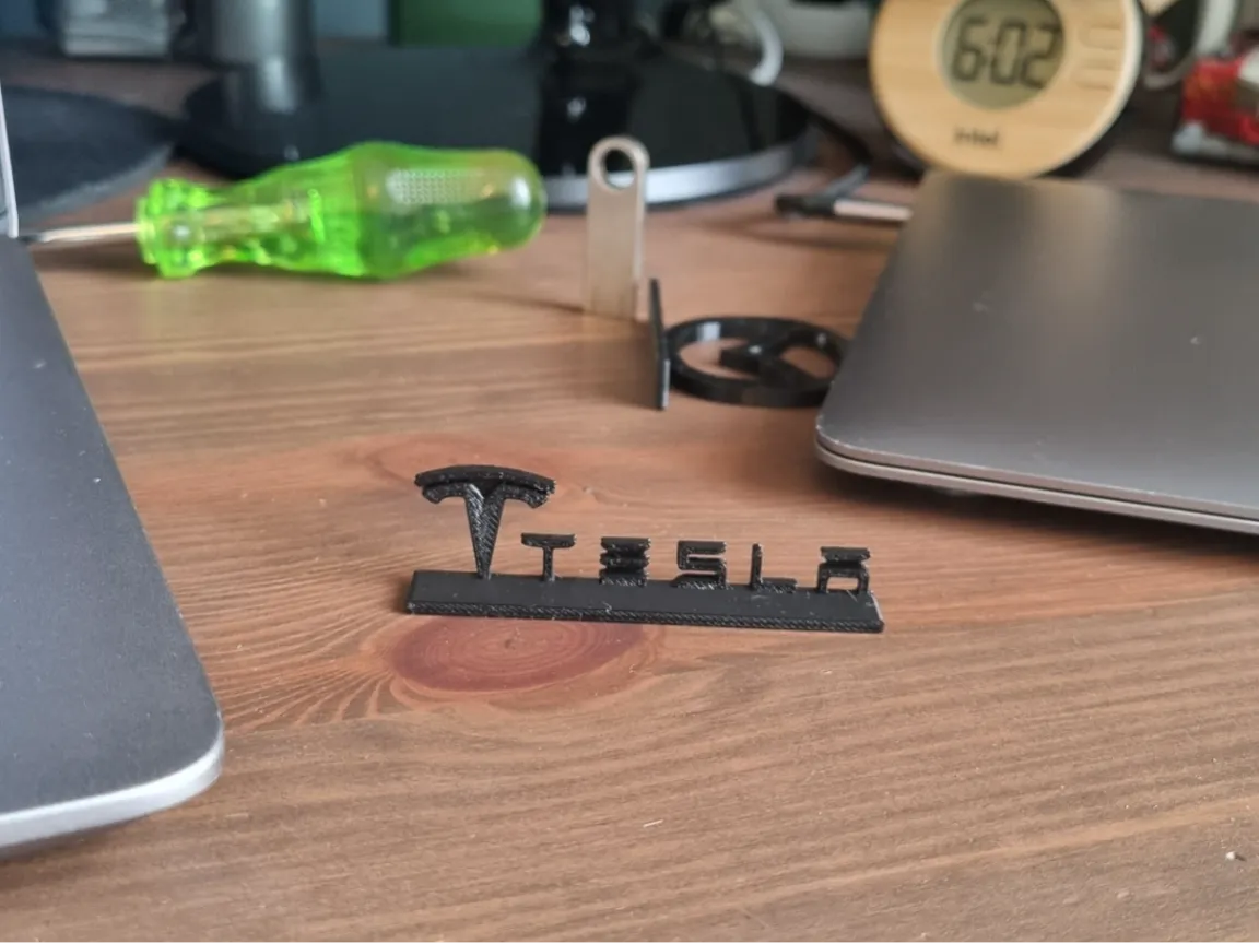 Tesla Logo Stand - Free 3D Print Model - MakerWorld