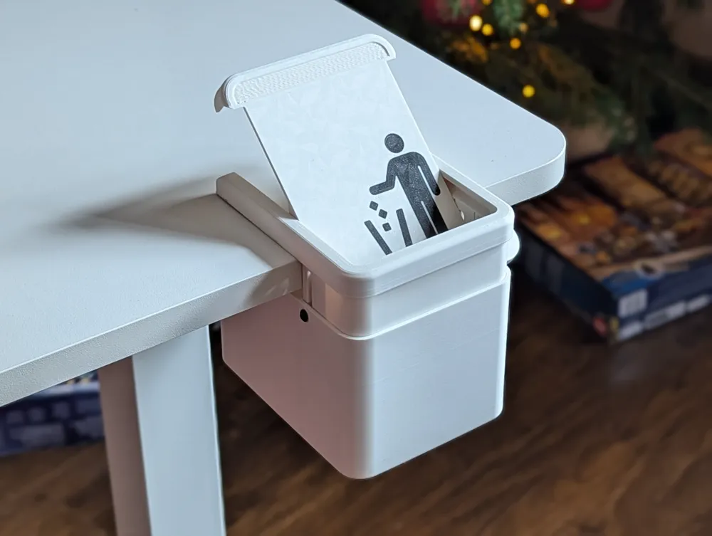 Desktop trash can (table waste bin) - Free 3D Print Model - MakerWorld