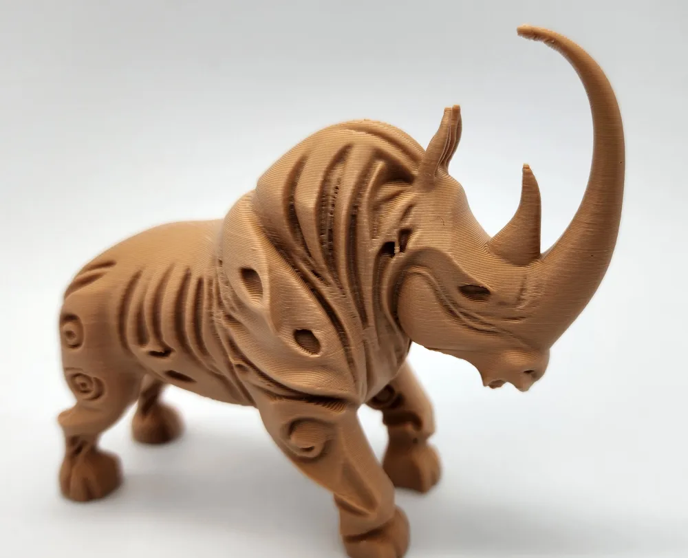 Wood-Carved Woolly Rhinoceros by Triple G WorkshopMakerWorld: Download ...