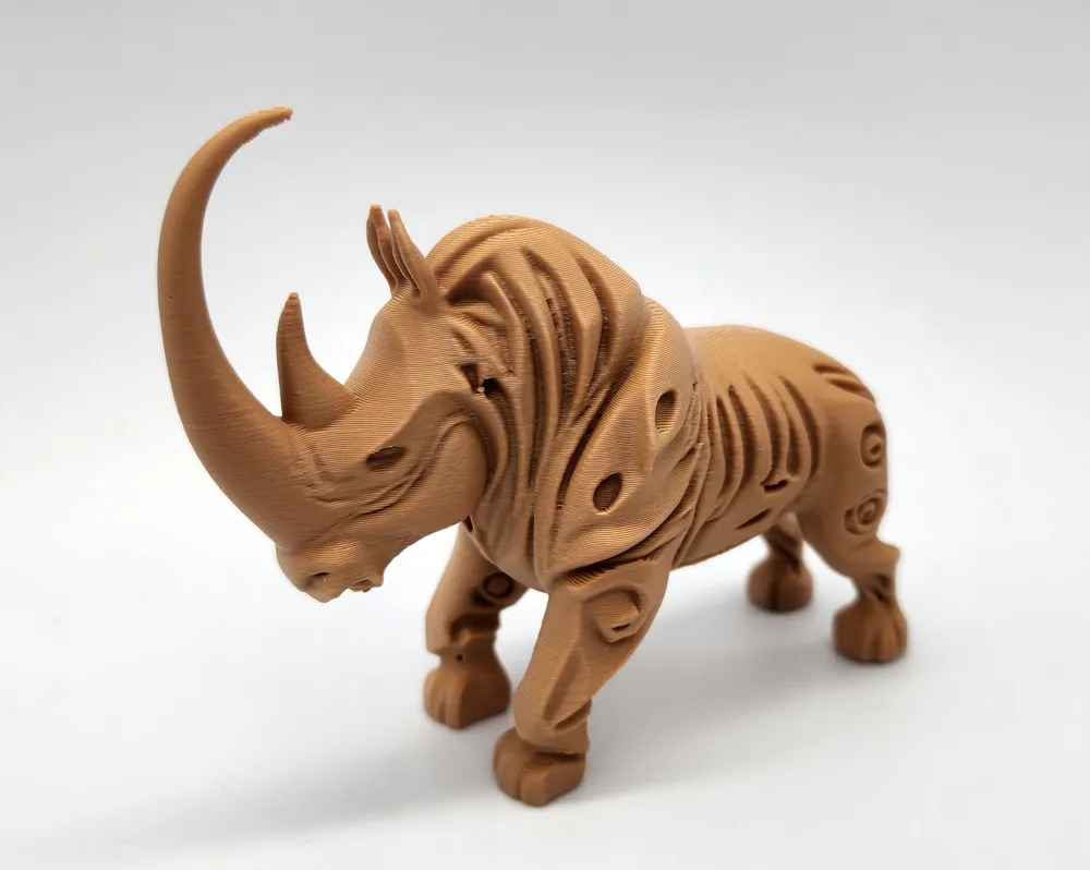 Wood-Carved Woolly Rhinoceros by Triple G WorkshopMakerWorld: Download ...