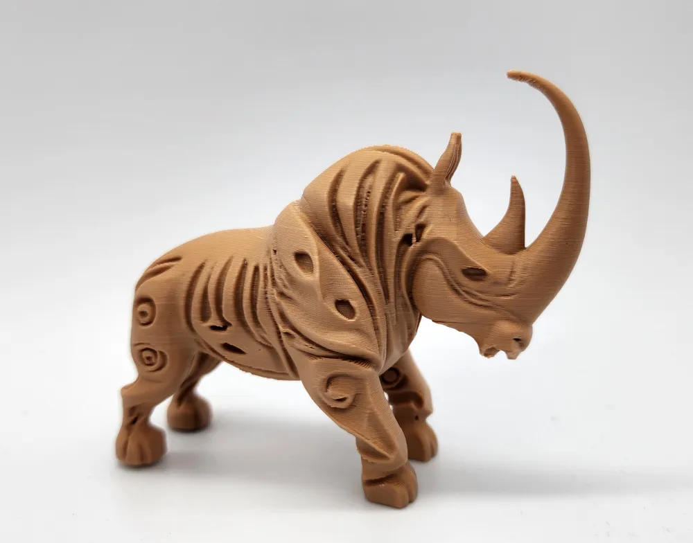 Wood-Carved Woolly Rhinoceros by Triple G WorkshopMakerWorld: Download ...