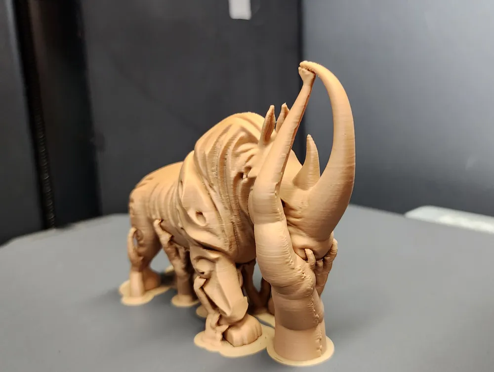 Wood-Carved Woolly Rhinoceros by Triple G WorkshopMakerWorld: Download ...