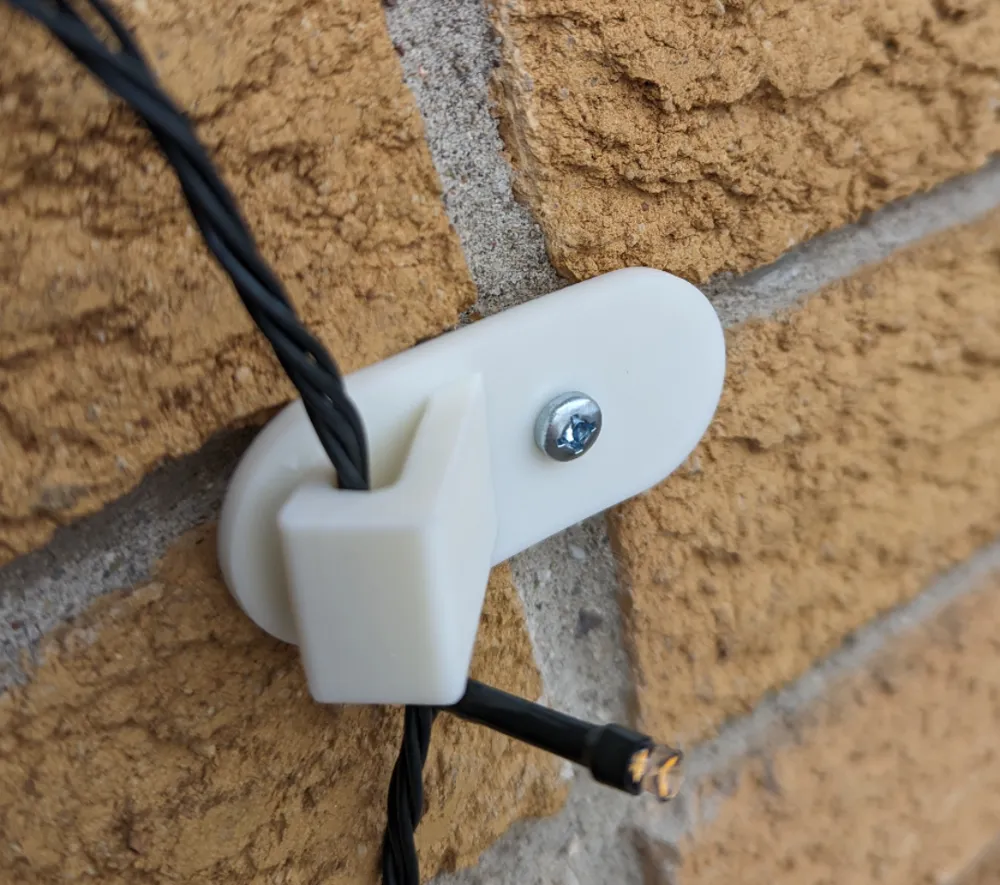 Wall Mounted Christmas Light Clip by HalfshellHer0 - MakerWorld