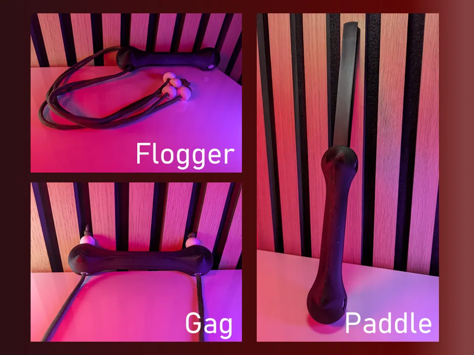3 in 1 Sex Toy - Gag, Flogger, Paddle by K_M_90 MakerWorld: Download ...