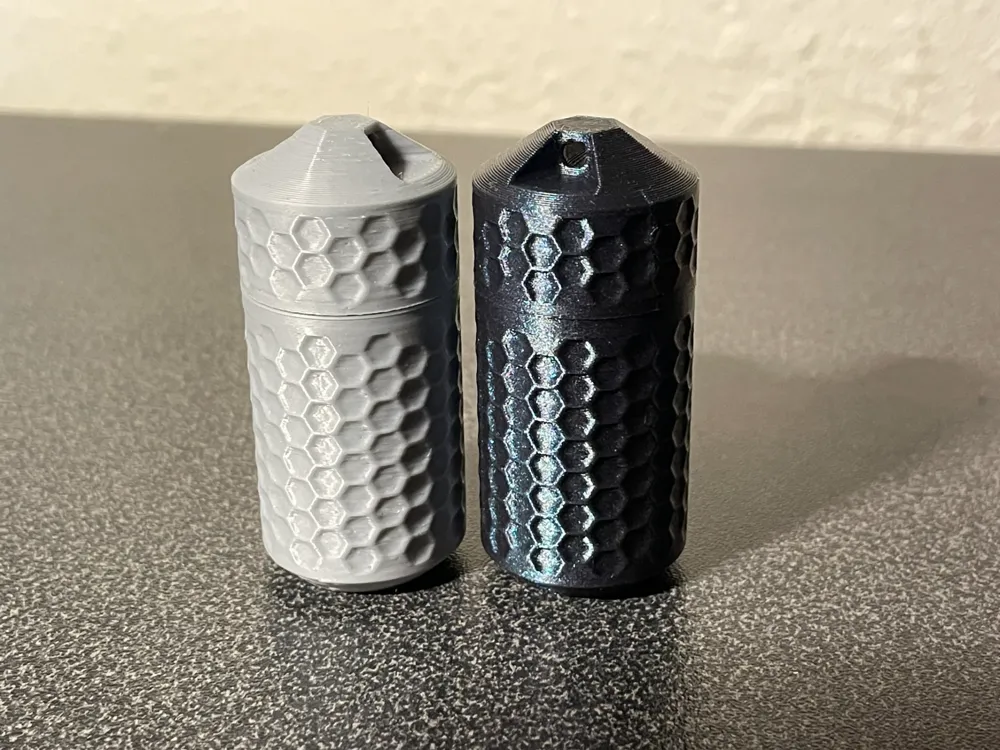 Pill Bottle Keychain (Water Resistant with O-Ring) by Wet PLA Guru ...