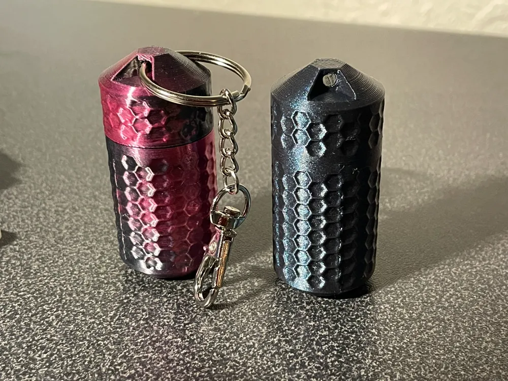 Pill Bottle Keychain (Water Resistant with O-Ring) by Wet PLA Guru ...