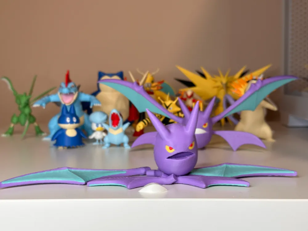 Crobat (Pokemon) Multiparts 80mm Tall 叉字蝠 by LCFigure MakerWorld ...