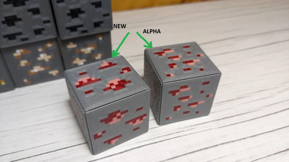 Minecraft Redstone Ore Block by kirimba - MakerWorld