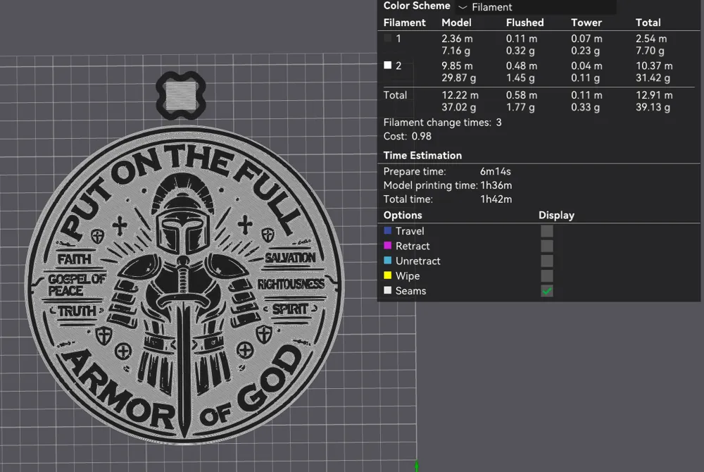 The full Armour of God sign (Ephesians 6:10–18) - Free 3D Print Model ...