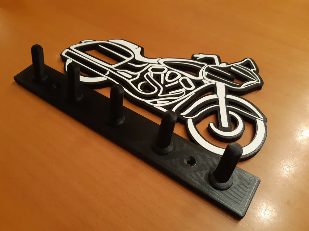Bagger | Motorcycle - Key holder - Free 3D Print Model - MakerWorld