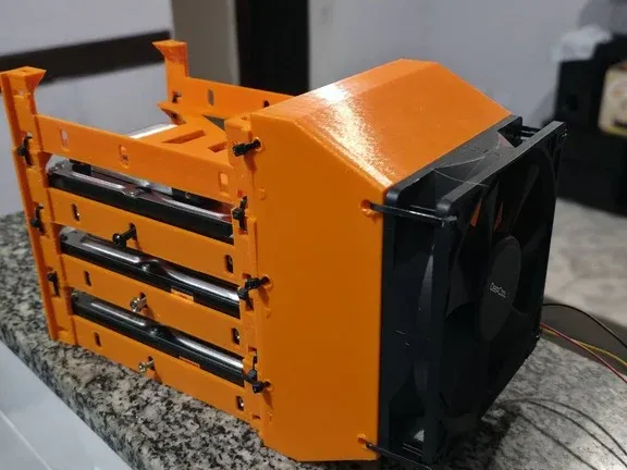 3.5” Hard Drive Rack with Fan Air Duct - Free 3D Print Model - MakerWorld