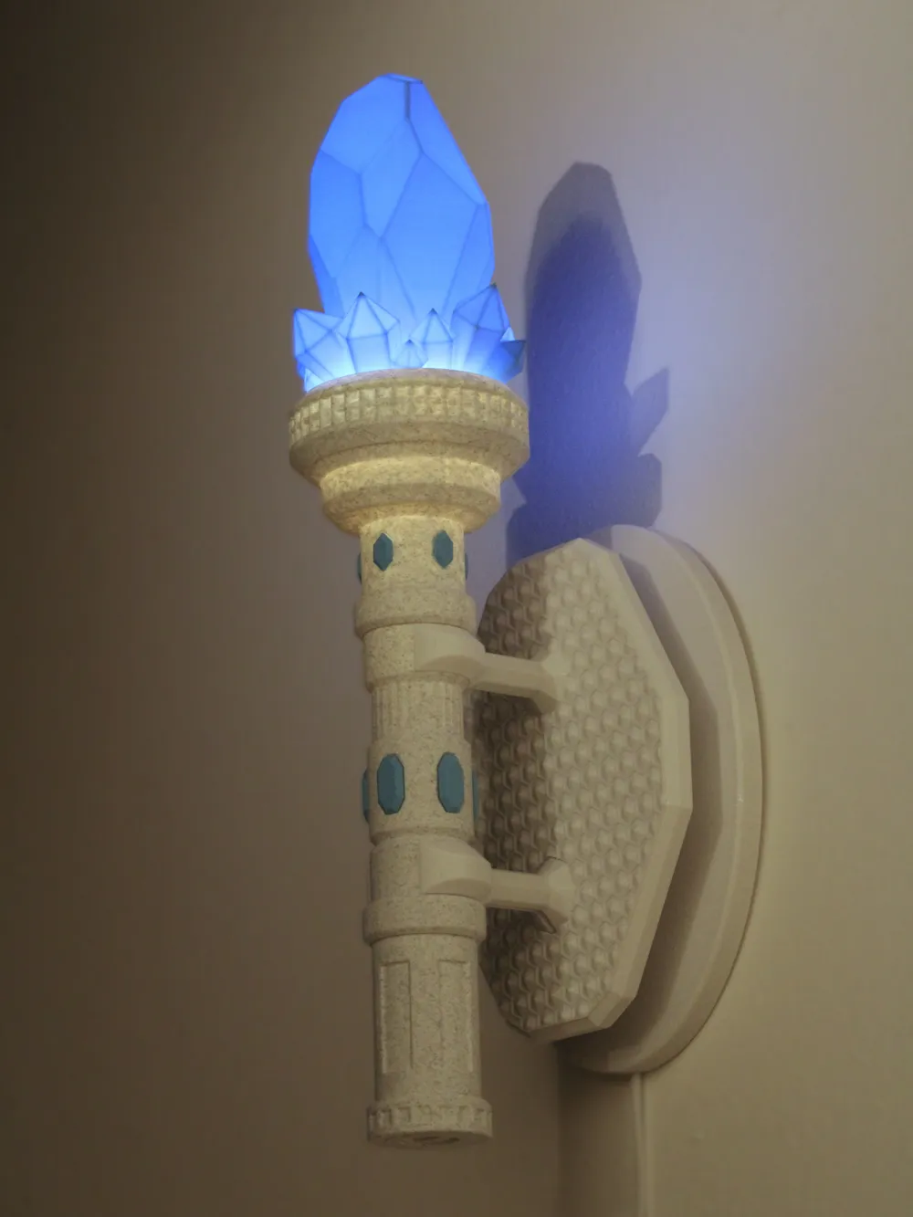 Crystal Torch Wall Light - Free 3D Print Model - MakerWorld