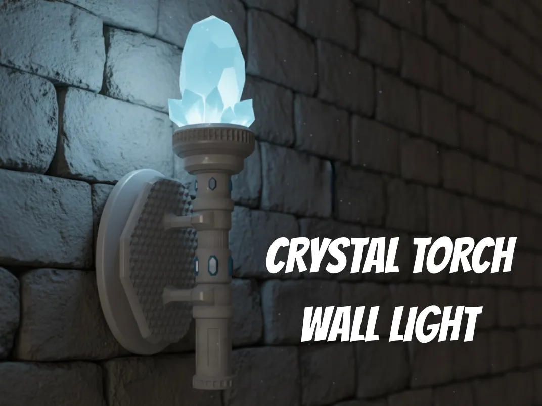 Crystal Torch Wall Light - Free 3D Print Model - MakerWorld