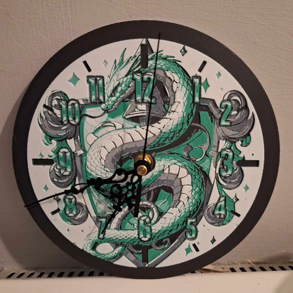 Slytherin Clock - Harry Potter - 20cm by 3dGlow MakerWorld: Download ...