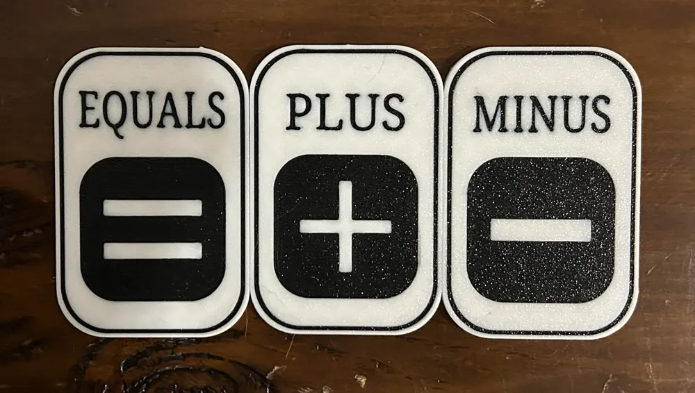 Learning Tiles - Addition & Subtraction - Free 3D Print Model - MakerWorld