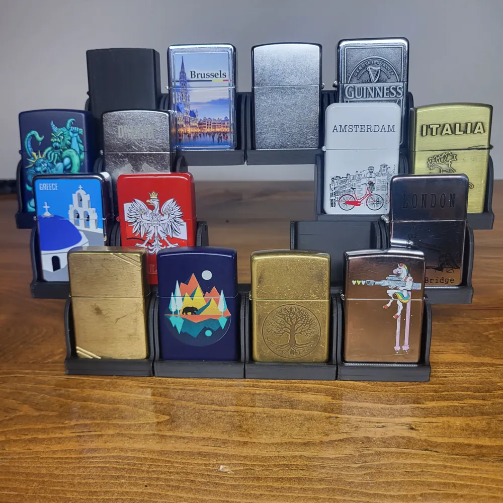 Moduler Zippo Lighter Stand by SporkLordMakerWorld: Download Free 3D Models