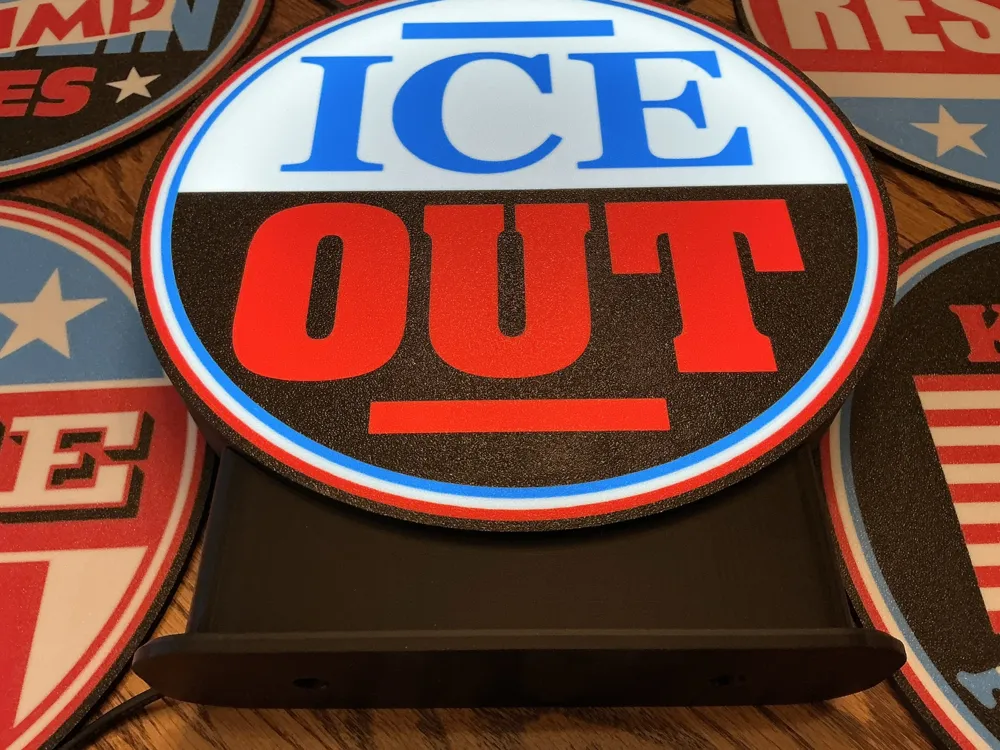 ICE OUT 240mm LED Lightbox Lens - Free 3D Print Model - MakerWorld