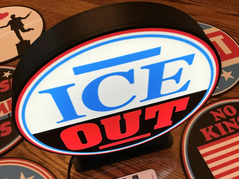 ICE OUT 240mm LED Lightbox Lens - Free 3D Print Model - MakerWorld