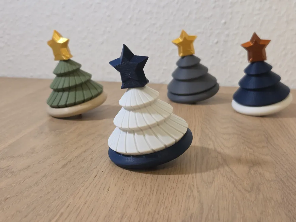Spinning Tree – Modular Christmas Spinning Top - Free 3D Print Model ...