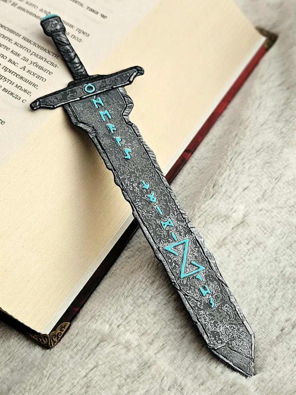 Runic Blade - Viking Sword Bookmark - Free 3D Print Model - MakerWorld