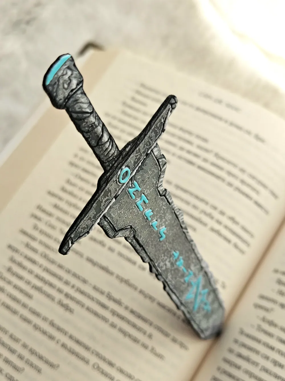 Runic Blade - Viking Sword Bookmark - Free 3D Print Model - MakerWorld