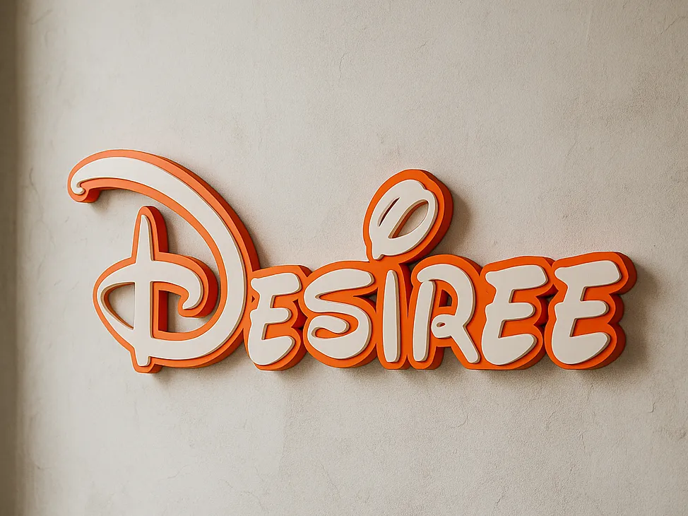 Disney Name Sign Desiree Kid Room Wall Decor Tag by Fabbiotto ...