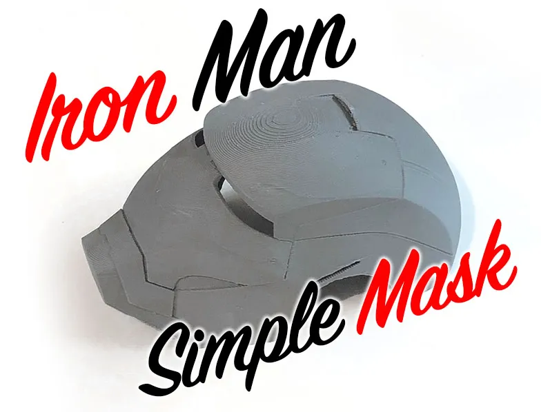 Iron Man one piece Simple Mask - Free 3D Print Model - MakerWorld