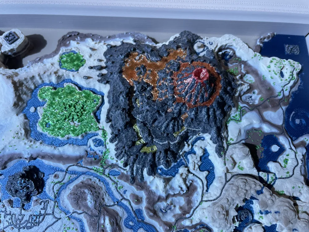 Zelda BoTW Hi Res Topographical Map (6 Color) - Free 3D Print Model ...