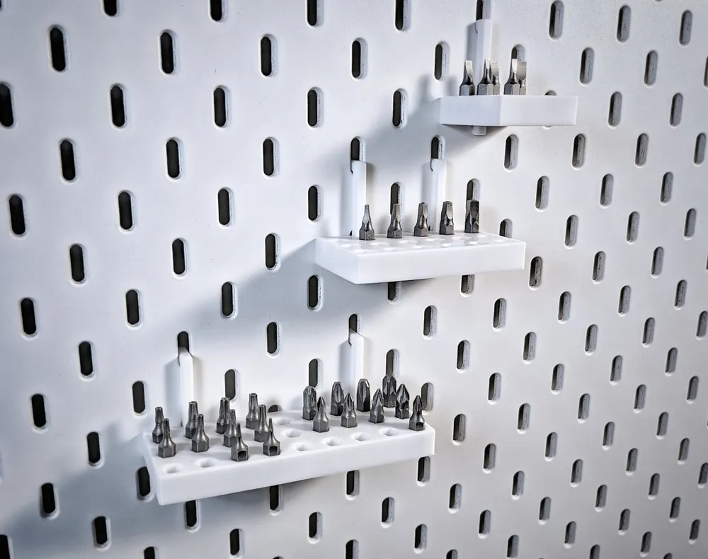 Waffle - Modular 1/4" Bit Holder for Ikea Skadis - Free 3D Print Model ...