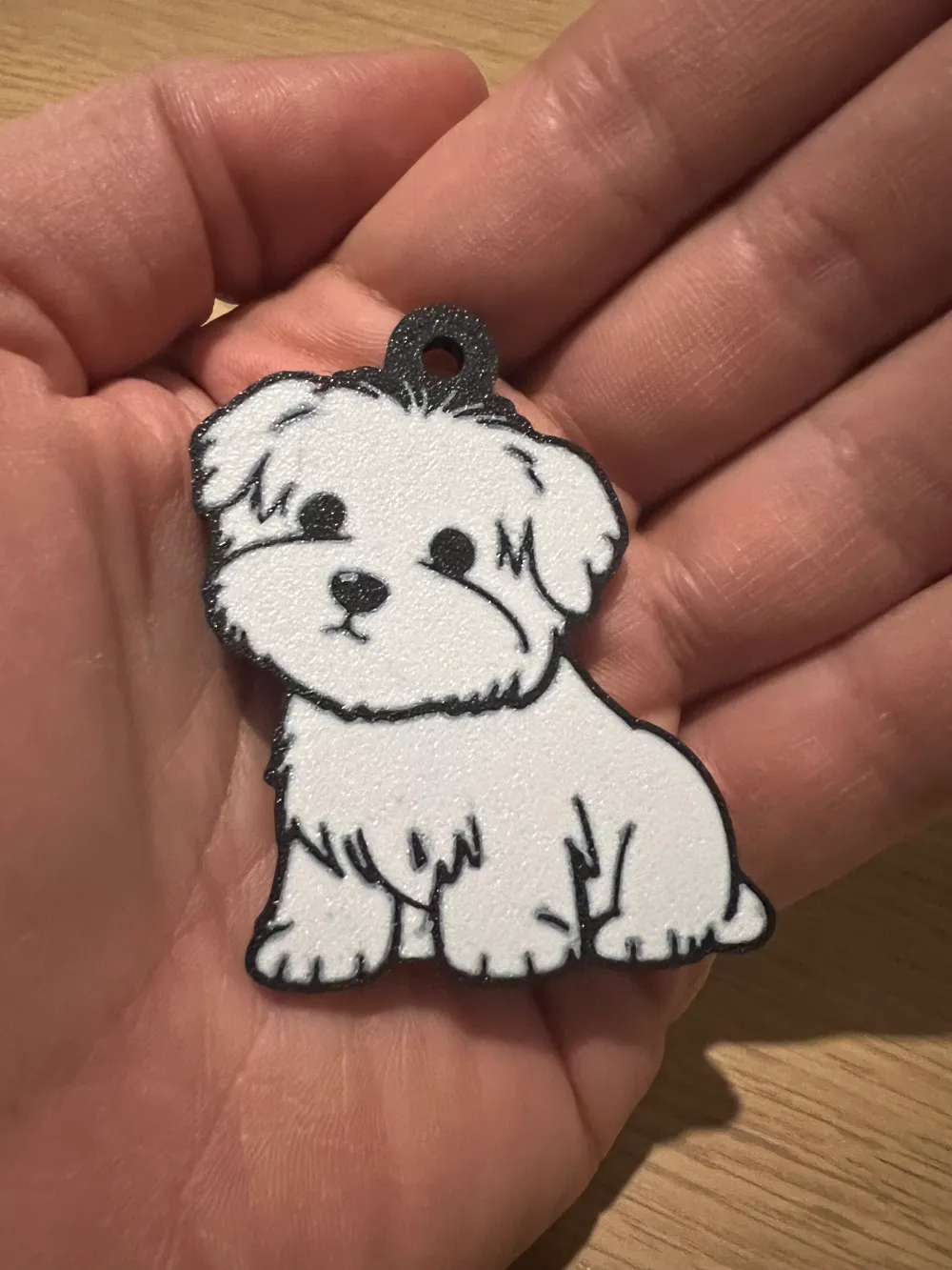 Cute Maltese dog keychain - Maltese Dog Keychain by 3Dingo - MakerWorld