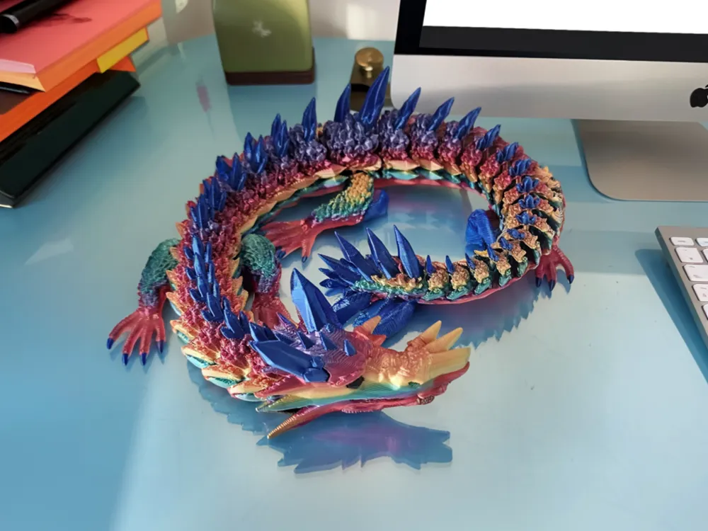 Improved Crystal Dragon Remixed by Frost MakerWorld: Download Free 3D Models