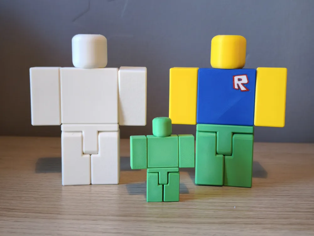 Roblox Noob – Customisable Figure (Support-Free) - Free 3D Print Model ...