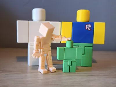 Roblox Noob – Customisable Figure (Support-Free) - Free 3D Print Model ...