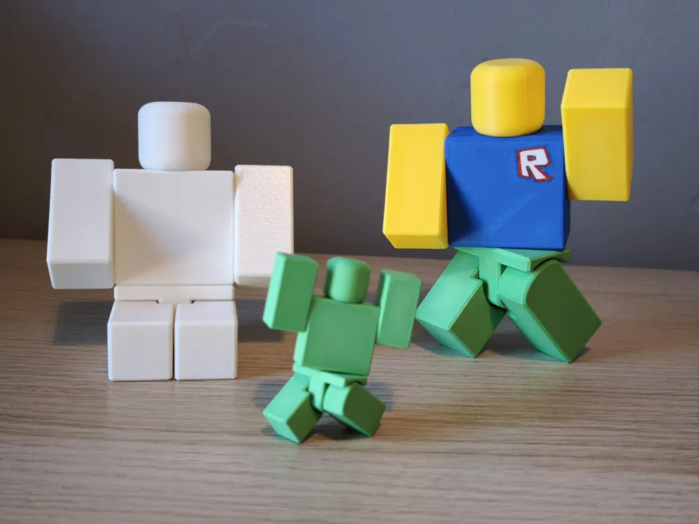Roblox Noob – Customisable Figure (Support-Free) - Free 3D Print Model ...