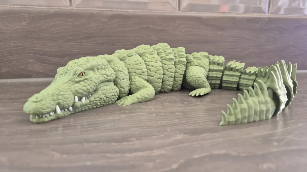 Articulated Crocodile – Realistic Fidget Reptile - Free 3D Print Model ...