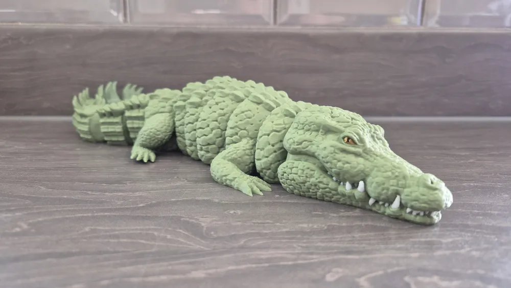 Articulated Crocodile – Realistic Fidget Reptile - Free 3D Print Model ...